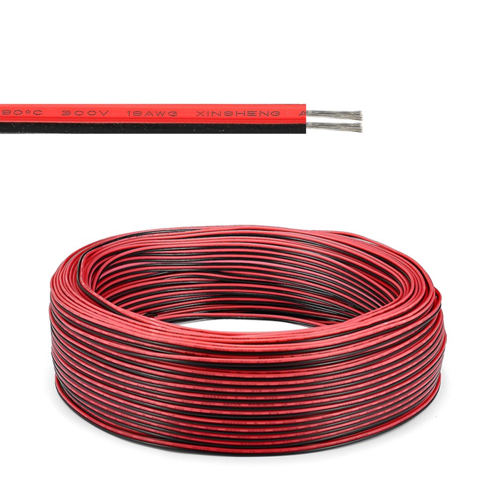 18 Gauge Insulated Tinned Copper Wire Red/Black Color